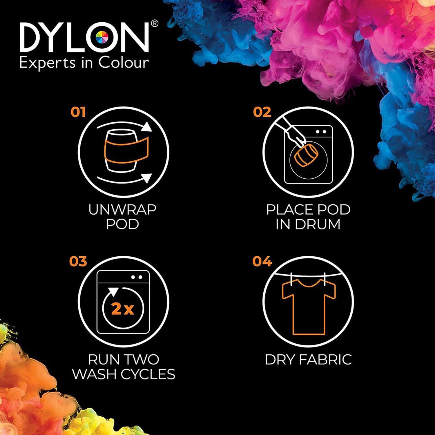 DYLON Washing Machine Fabric Dye Pod 350g For Clothes, 2pk | Yimbly