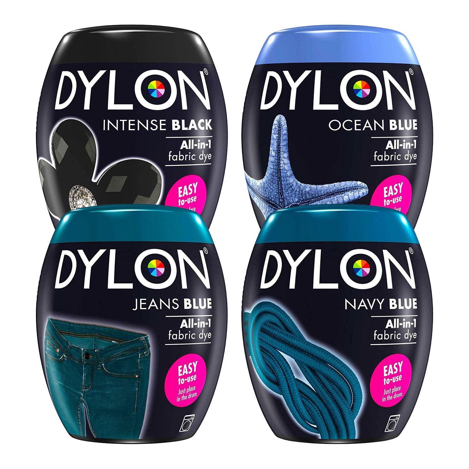 Dylon Fabric Dye Pod Multipack – Black, Navy, Jeans & Ocean Blue | Yimbly