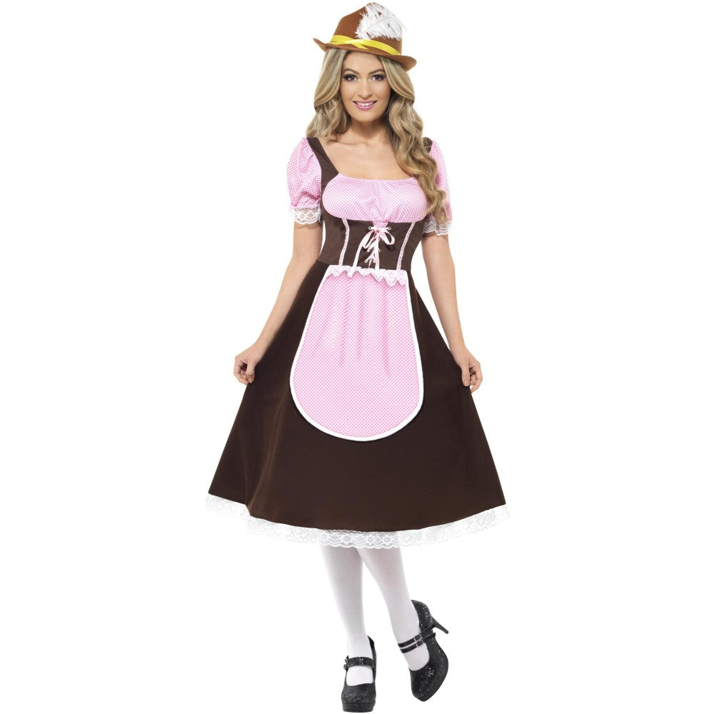 Smiffys Tavern Girl Costume, Brown, Long | Yimbly