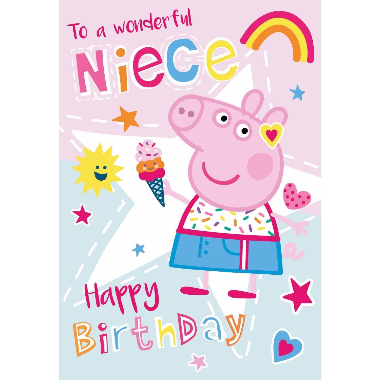 Peppa Pig Niece Birthday Card Official Product | Yimbly