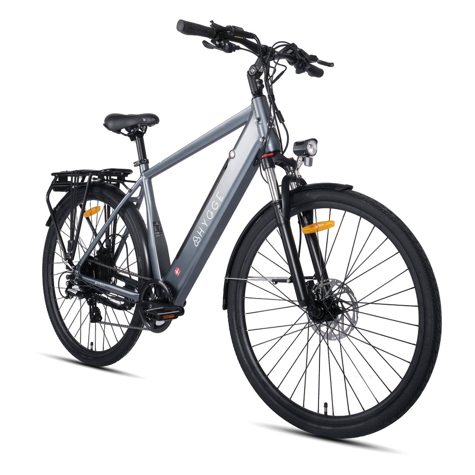 Hygge Aarhus 2025 - Urban E-Bike with 48V 14Ah Battery - Graphite Grey | Yimbly