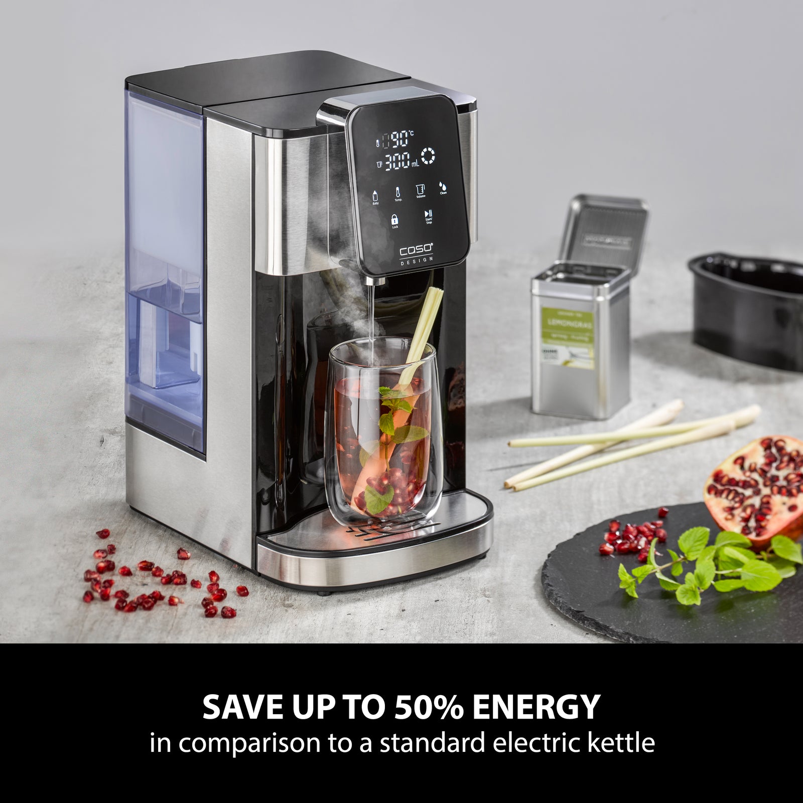 CASO Design Hw1660 Turbo Xl Hot Water Dispenser, 4l, Instant Filtered ...